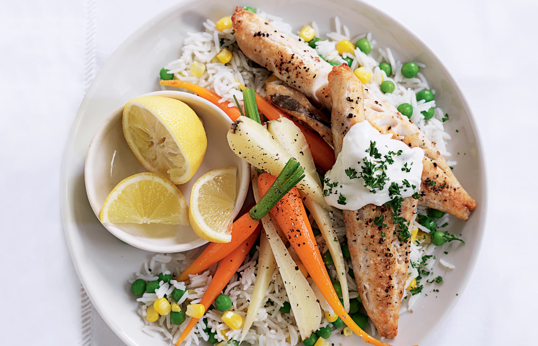 Grilled fish and vege rice - My Everyday Wellbeing
