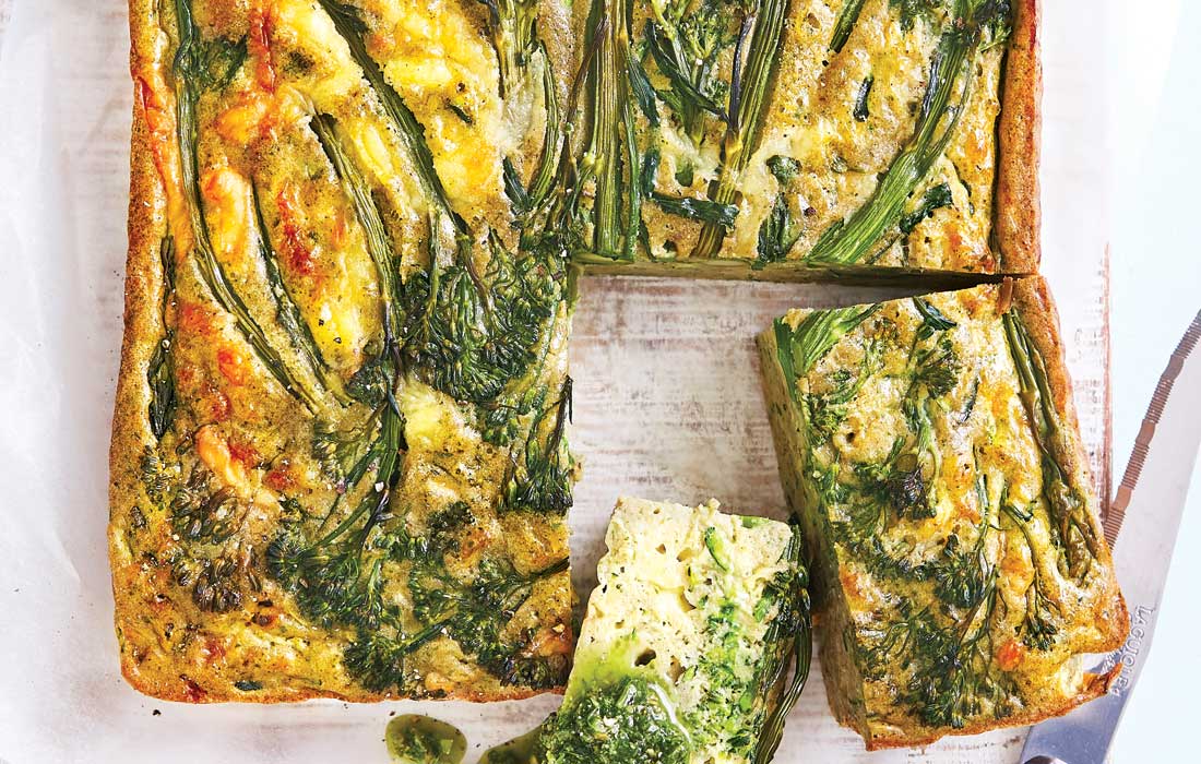 Green veggie slice with pesto - My Everyday Wellbeing
